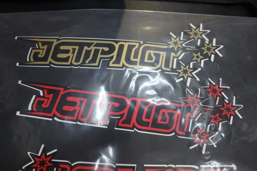 Jet Pilot Sticker Patriot 17 inch Red or Gold - Mac’s Waterski